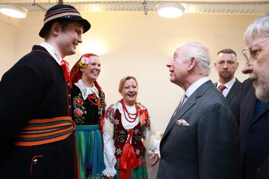 Król Karol III z wizytą w siedzibie POSK - Polish Express